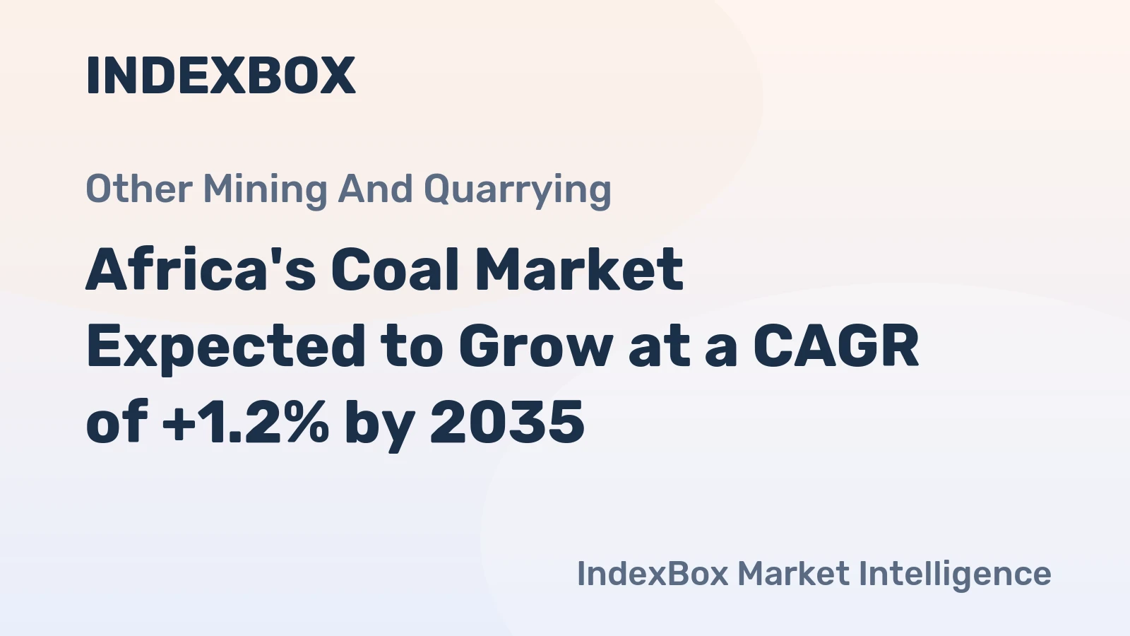 Africa's Coal Market Expected to Grow at a CAGR of +1.2% by 2035