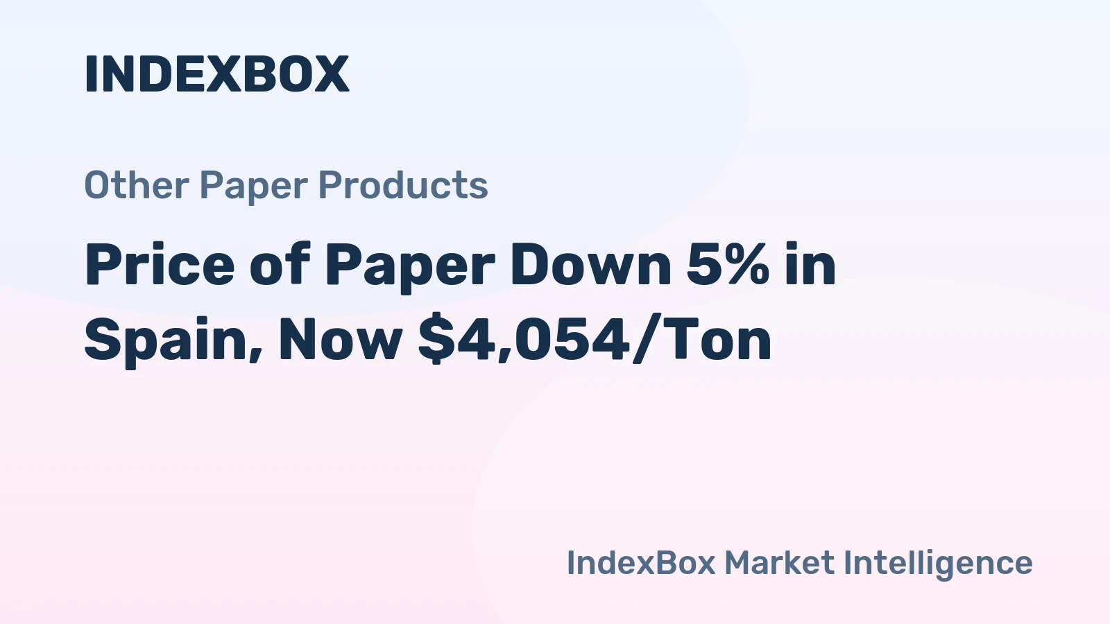 Price of Paper Down 5% in Spain, Now $4,054/Ton