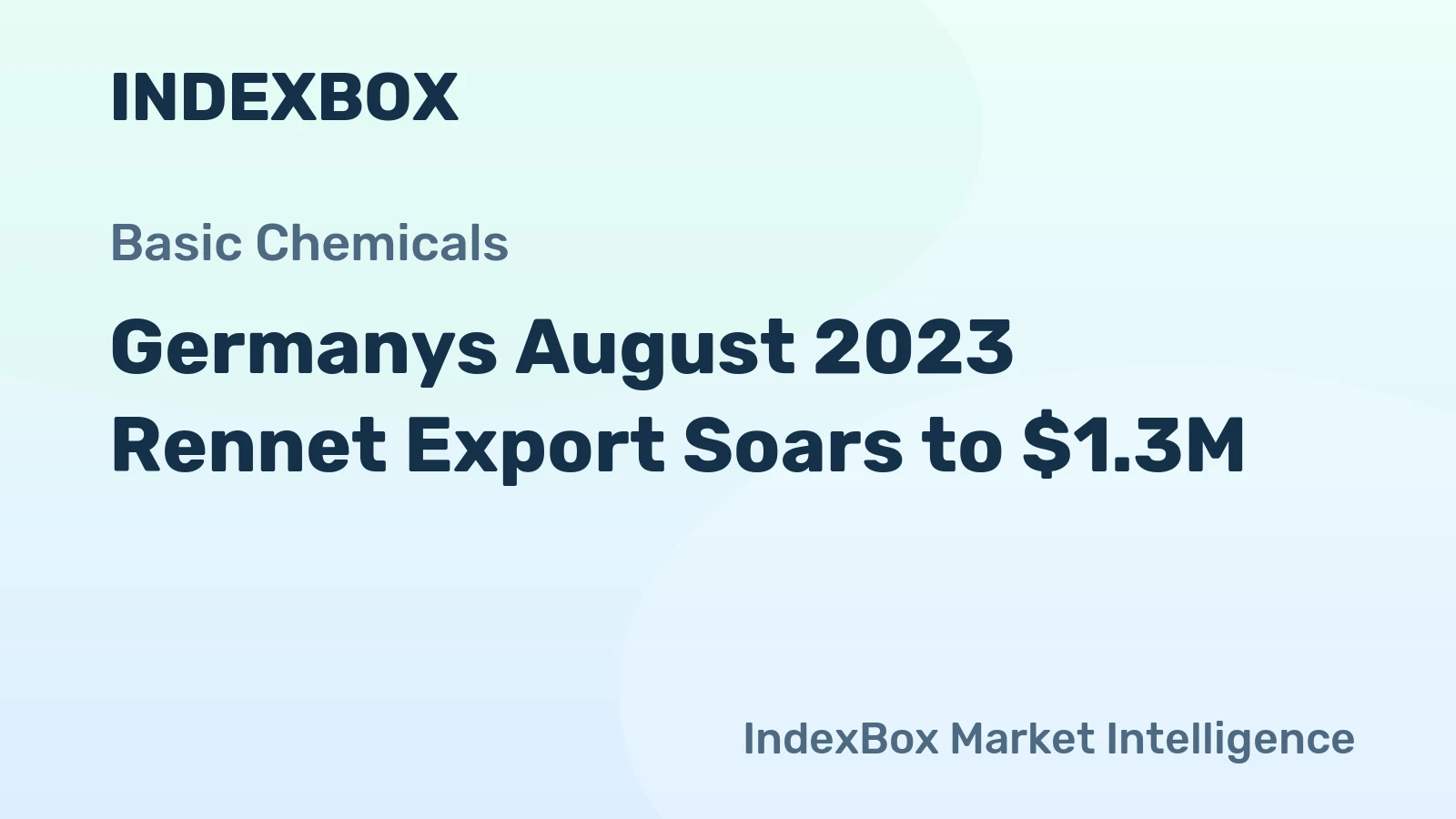 Germanys August 2023 Rennet Export Soars to $1.3M