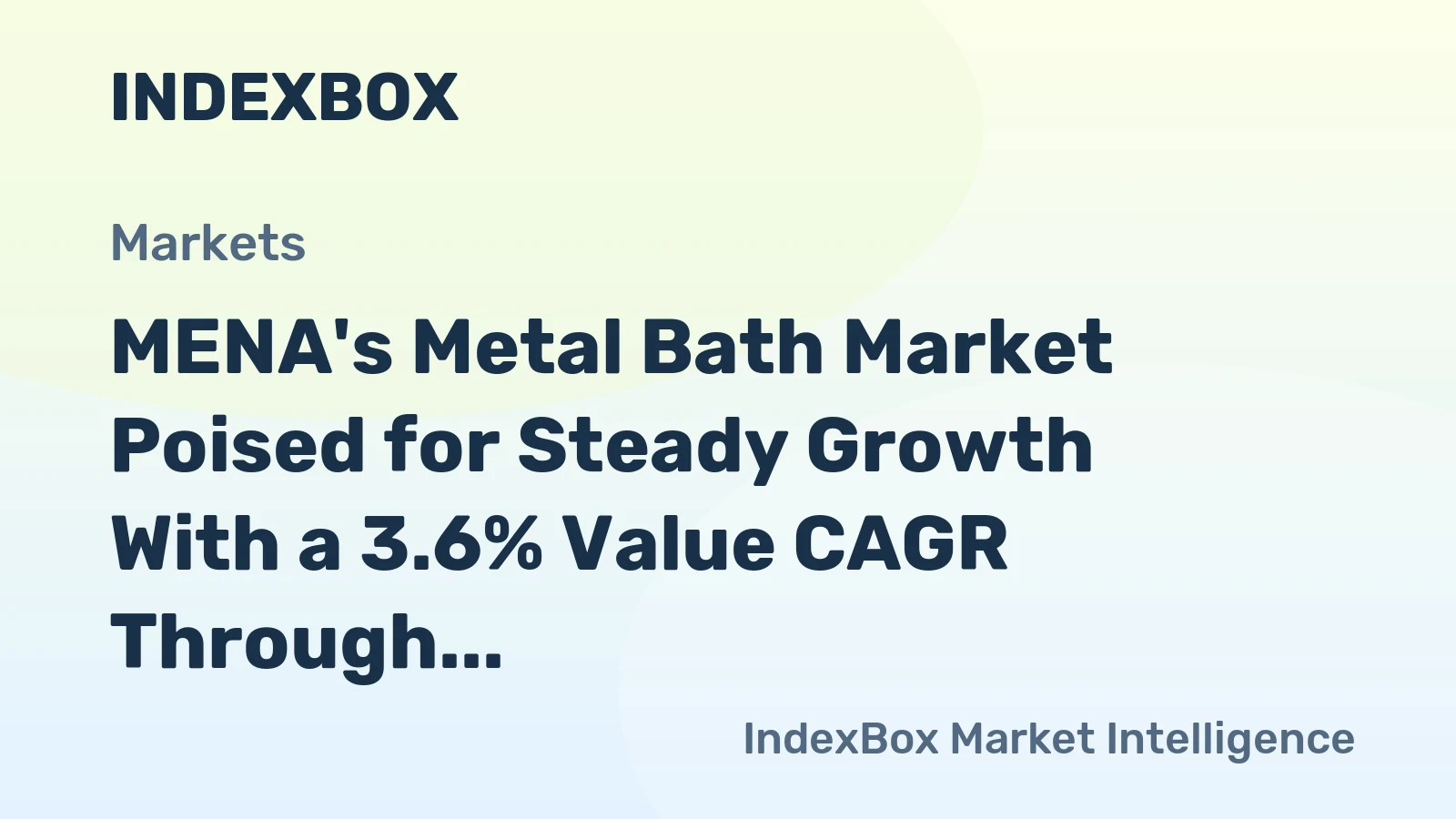 MENA's Metal Bath Market Poised for Steady Growth With a 3.6% Value CAGR Through 2035