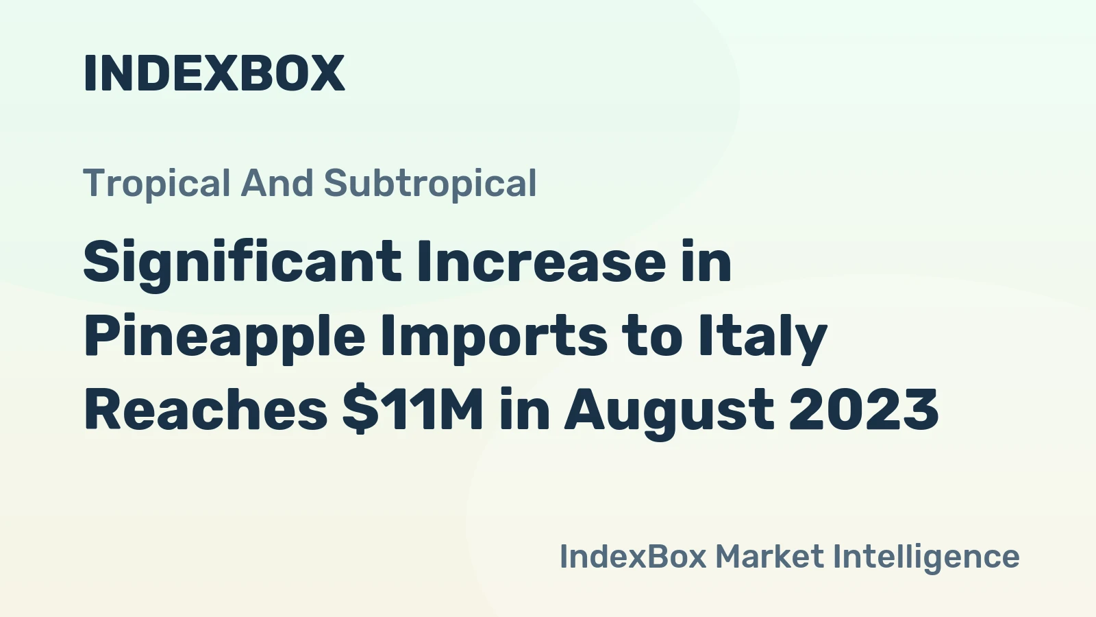 Significant Increase in Pineapple Imports to Italy Reaches $11M in August 2023