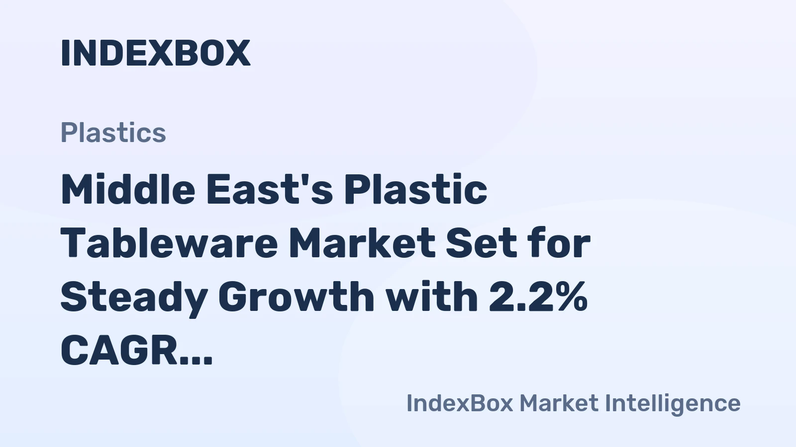 Middle East's Plastic Tableware Market Set for Steady Growth with 2.2% CAGR Through 2035