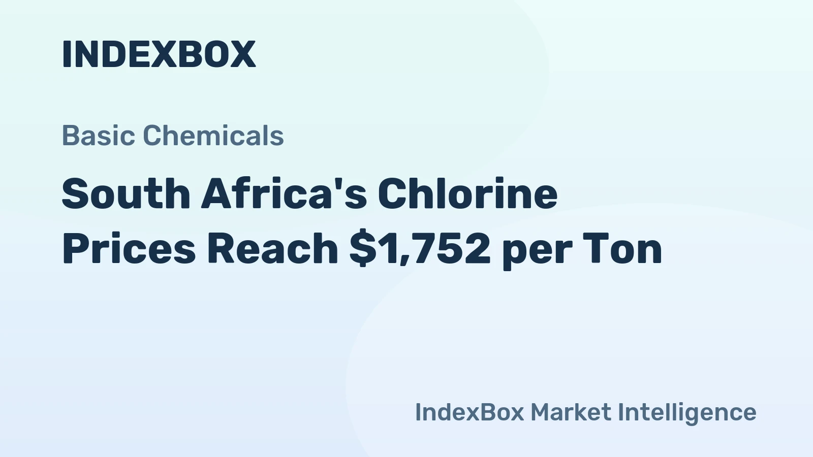 South Africa's Chlorine Prices Reach $1,752 per Ton