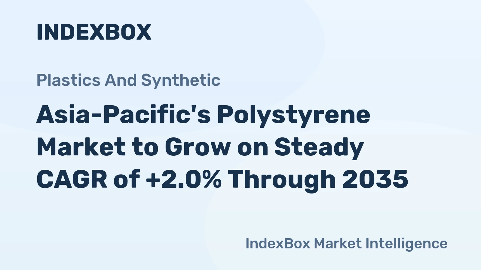 Asia-Pacific's Polystyrene Market to Grow on Steady CAGR of +2.0% Through 2035