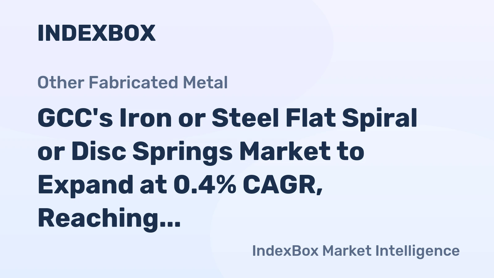 GCC's Iron or Steel Flat Spiral or Disc Springs Market to Expand at 0.4% CAGR, Reaching 30K Tons by 2035