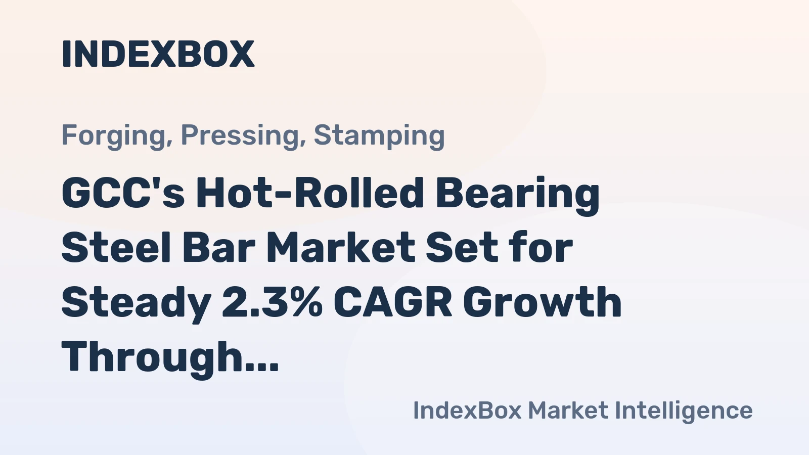 GCC's Hot-Rolled Bearing Steel Bar Market Set for Steady 2.3% CAGR Growth Through 2035
