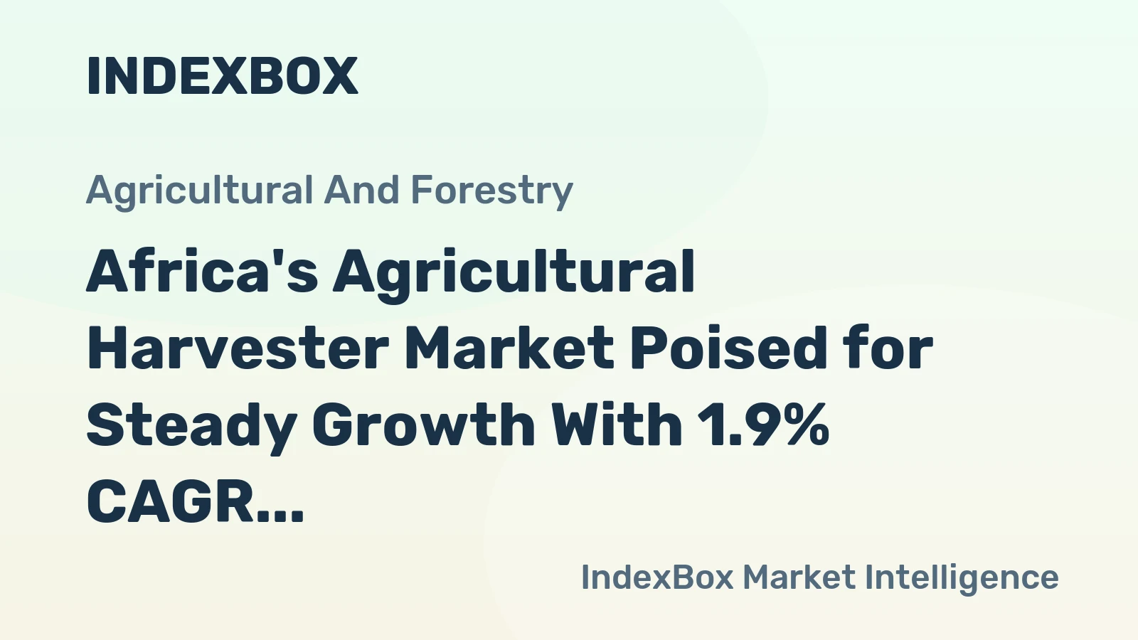 Africa's Agricultural Harvester Market Poised for Steady Growth With 1.9% CAGR Through 2035