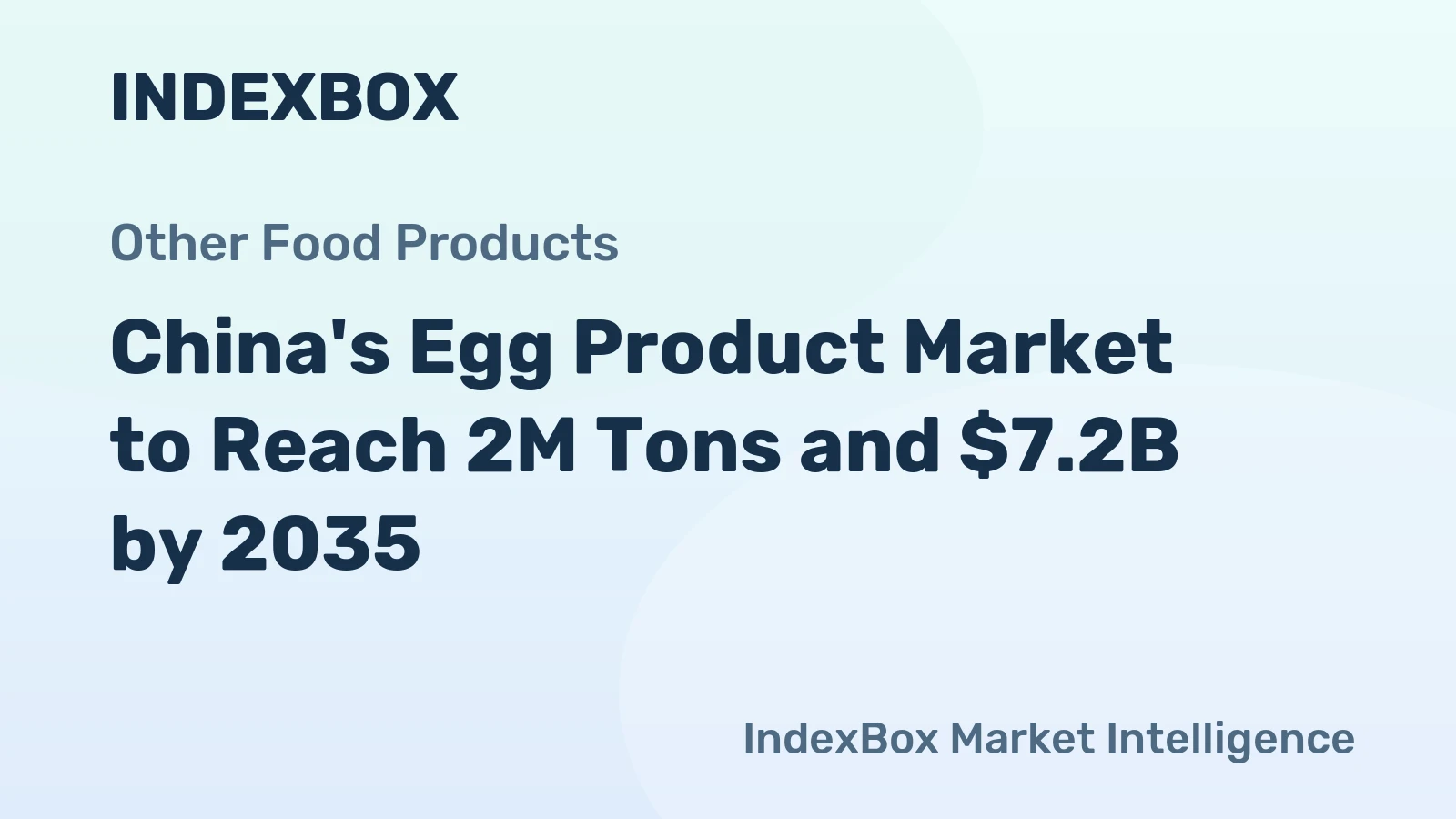 China's Egg Product Market to Reach 2M Tons and $7.2B by 2035