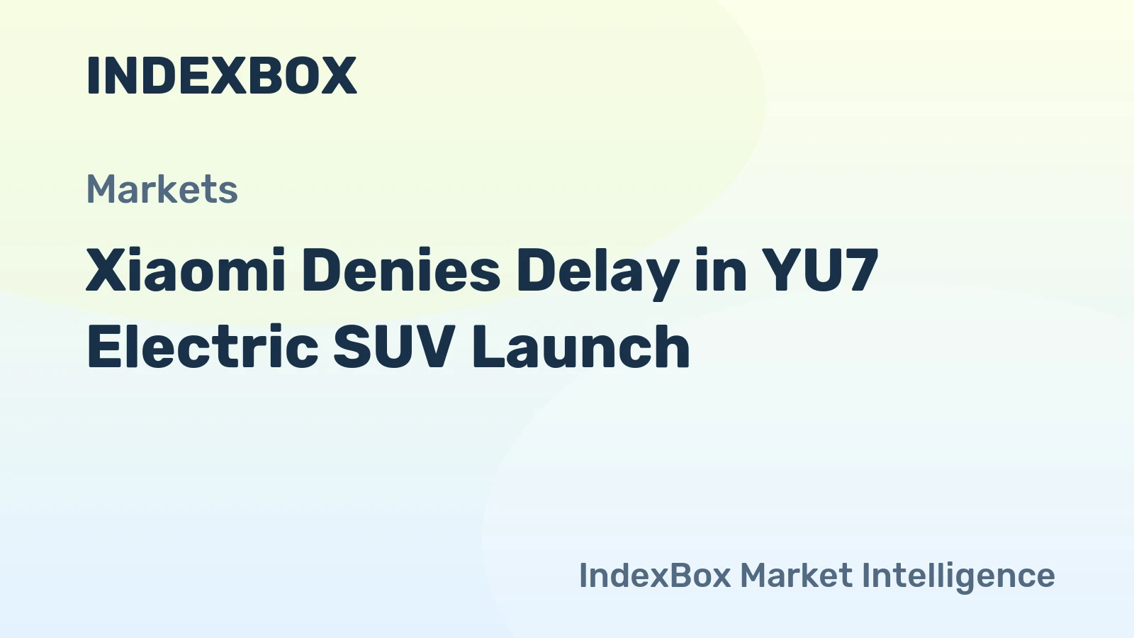 Xiaomi Denies Delay in YU7 Electric SUV Launch