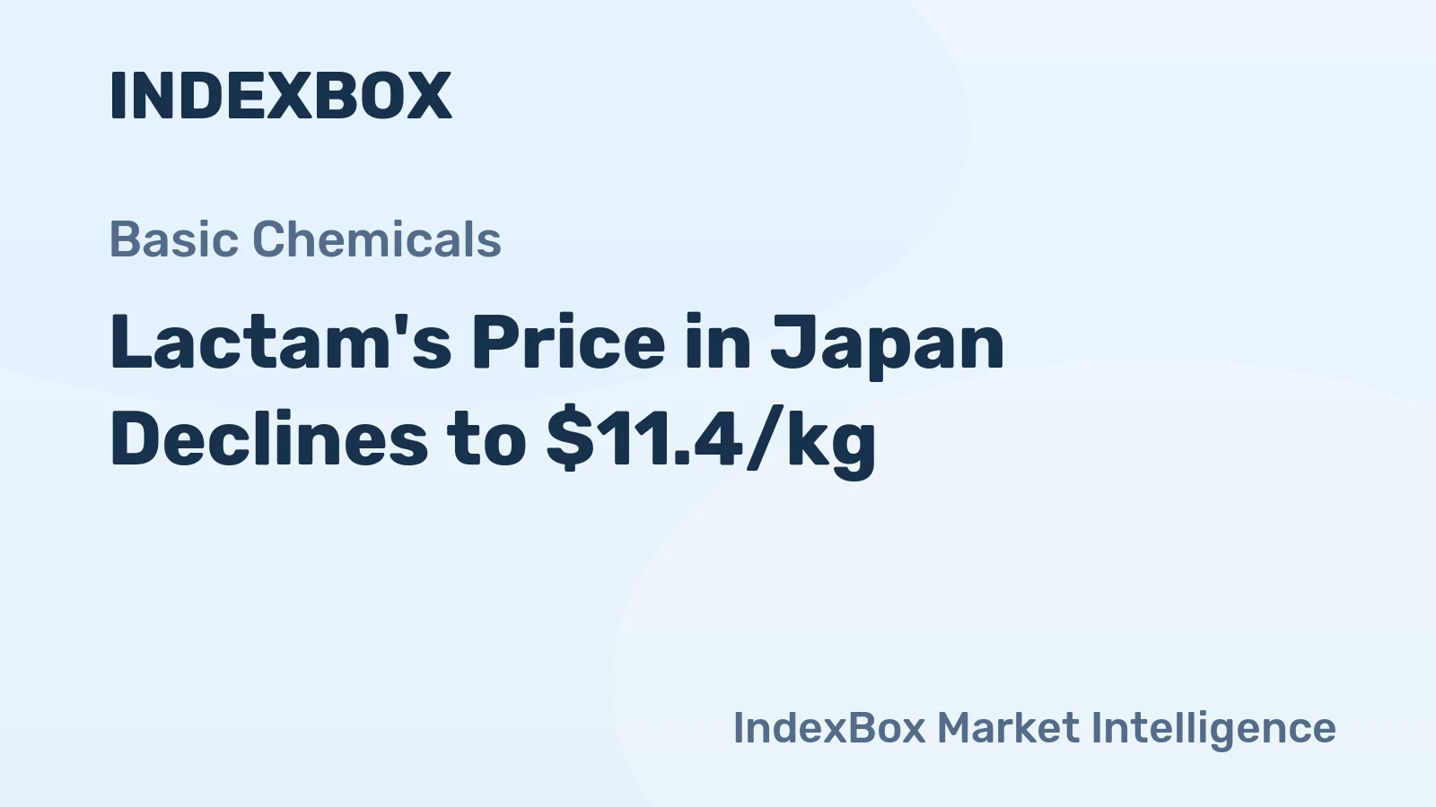 Lactam's Price in Japan Declines to $11.4/kg