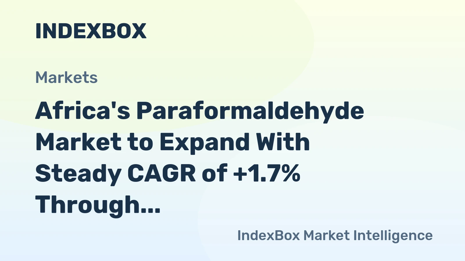 Africa's Paraformaldehyde Market to Expand With Steady CAGR of +1.7% Through 2035