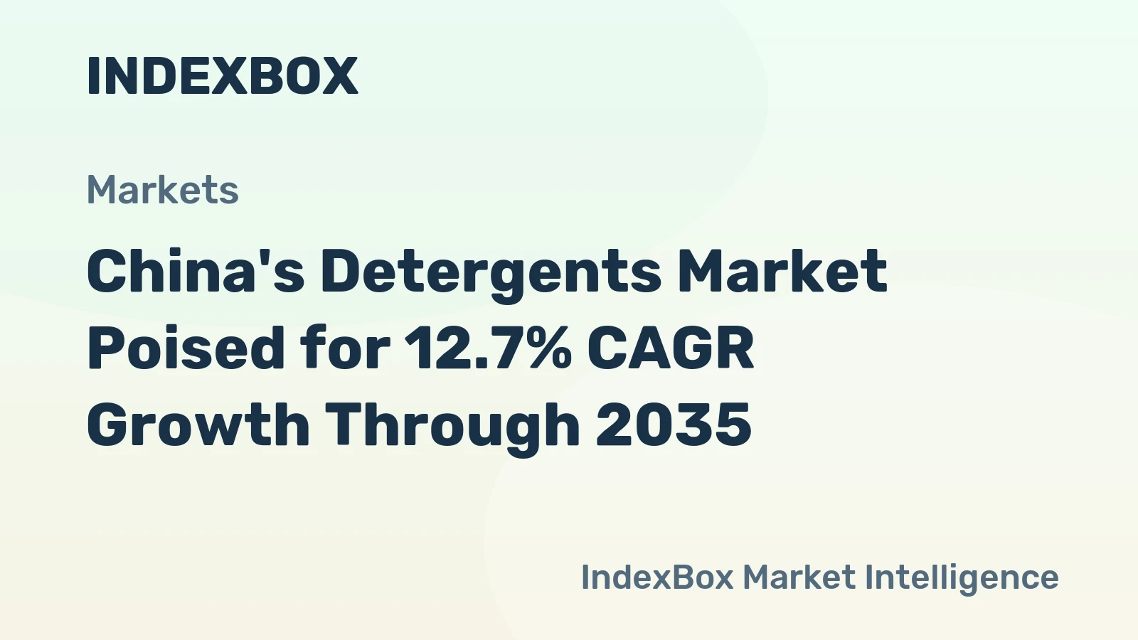 China's Detergents Market Poised for 12.7% CAGR Growth Through 2035