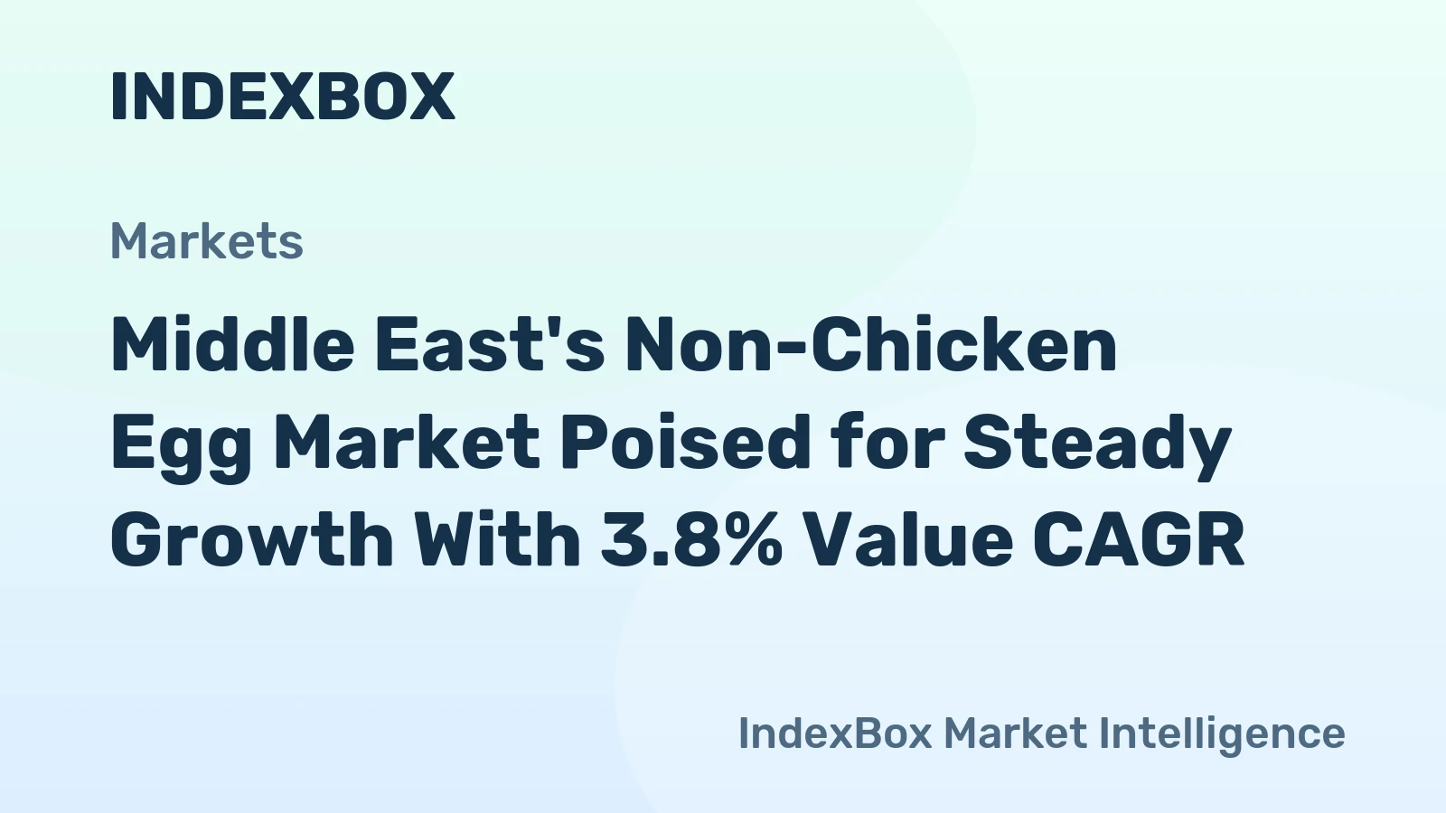 Middle East's Non-Chicken Egg Market Poised for Steady Growth With 3.8% Value CAGR