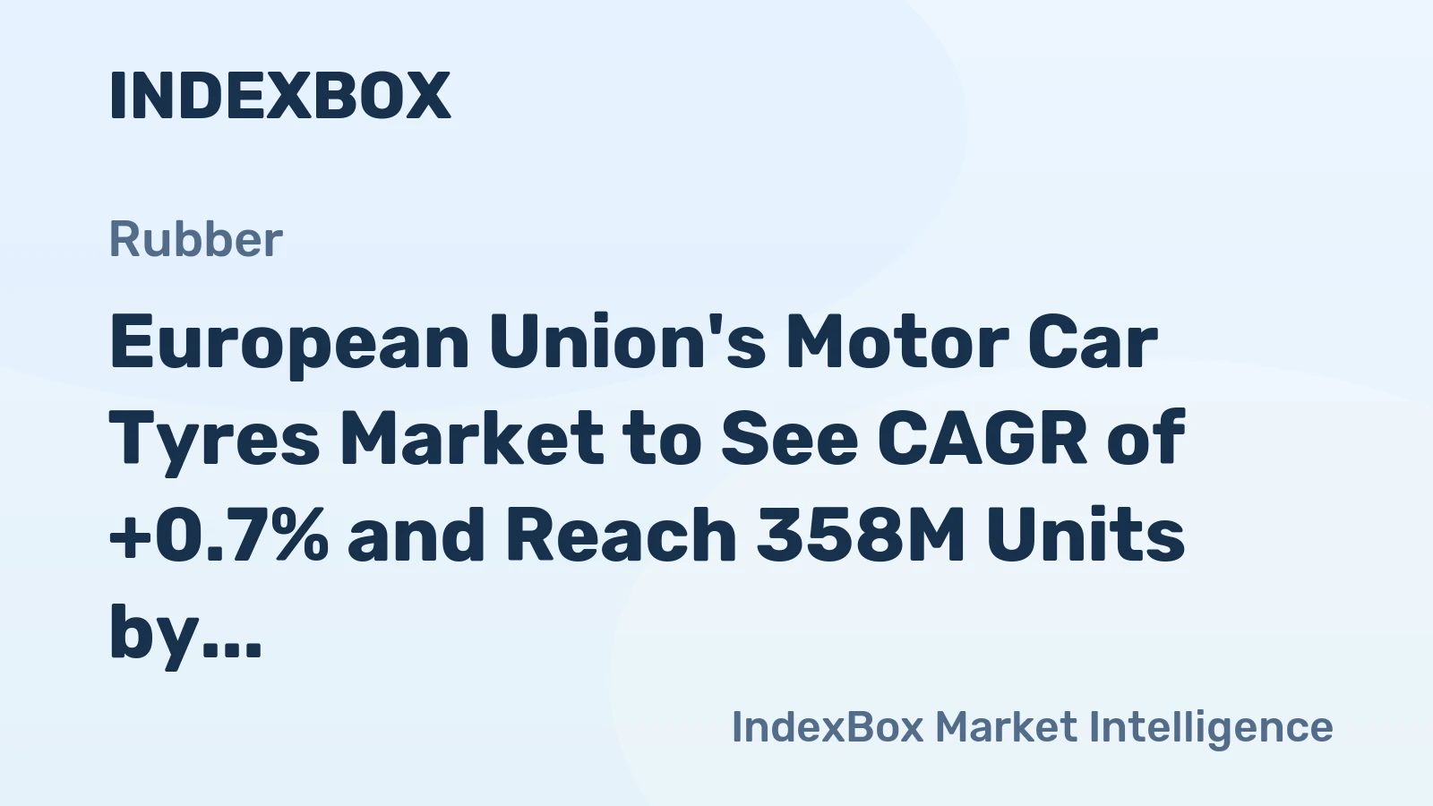 European Union's Motor Car Tyres Market to See CAGR of +0.7% and Reach 358M Units by 2035