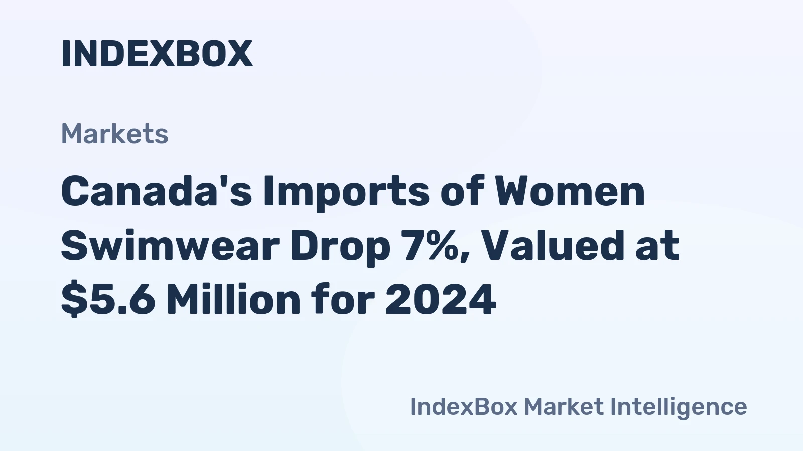 Canada's Imports of Women Swimwear Drop 7%, Valued at $5.6 Million for 2024
