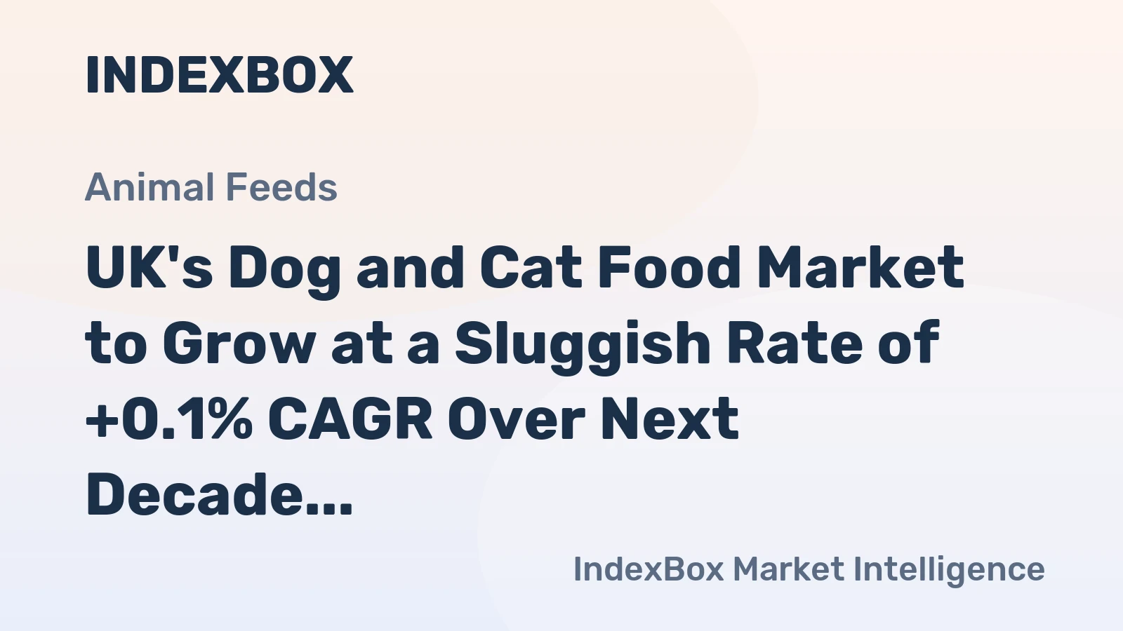 UK's Dog and Cat Food Market to Grow at a Sluggish Rate of +0.1% CAGR Over Next Decade