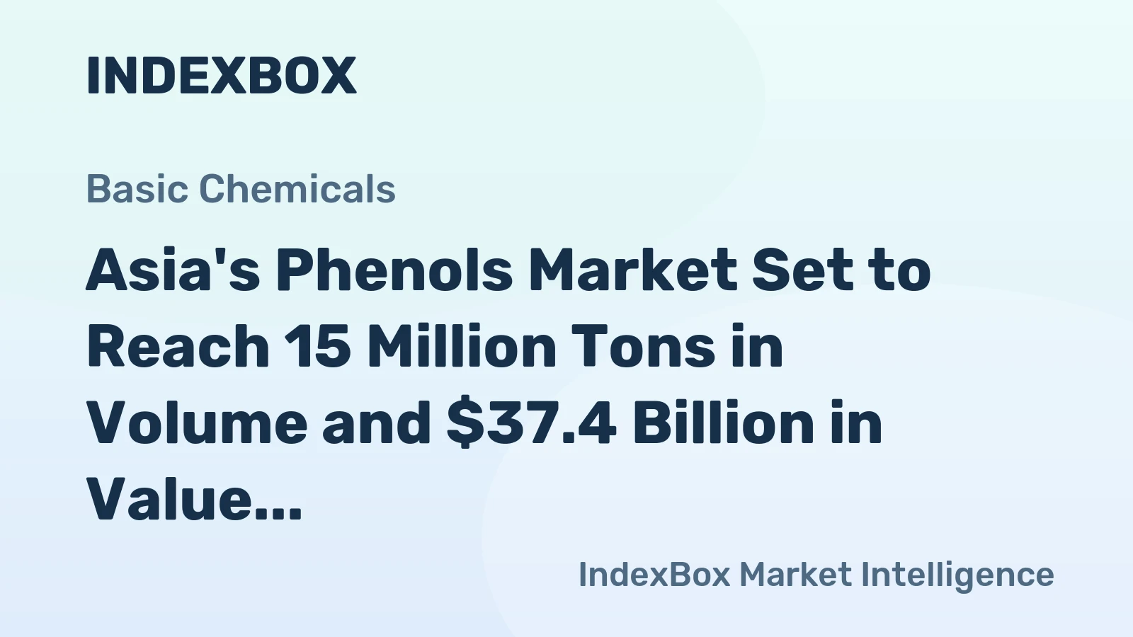 Asia's Phenols Market Set to Reach 15 Million Tons in Volume and $37.4 Billion in Value by 2035