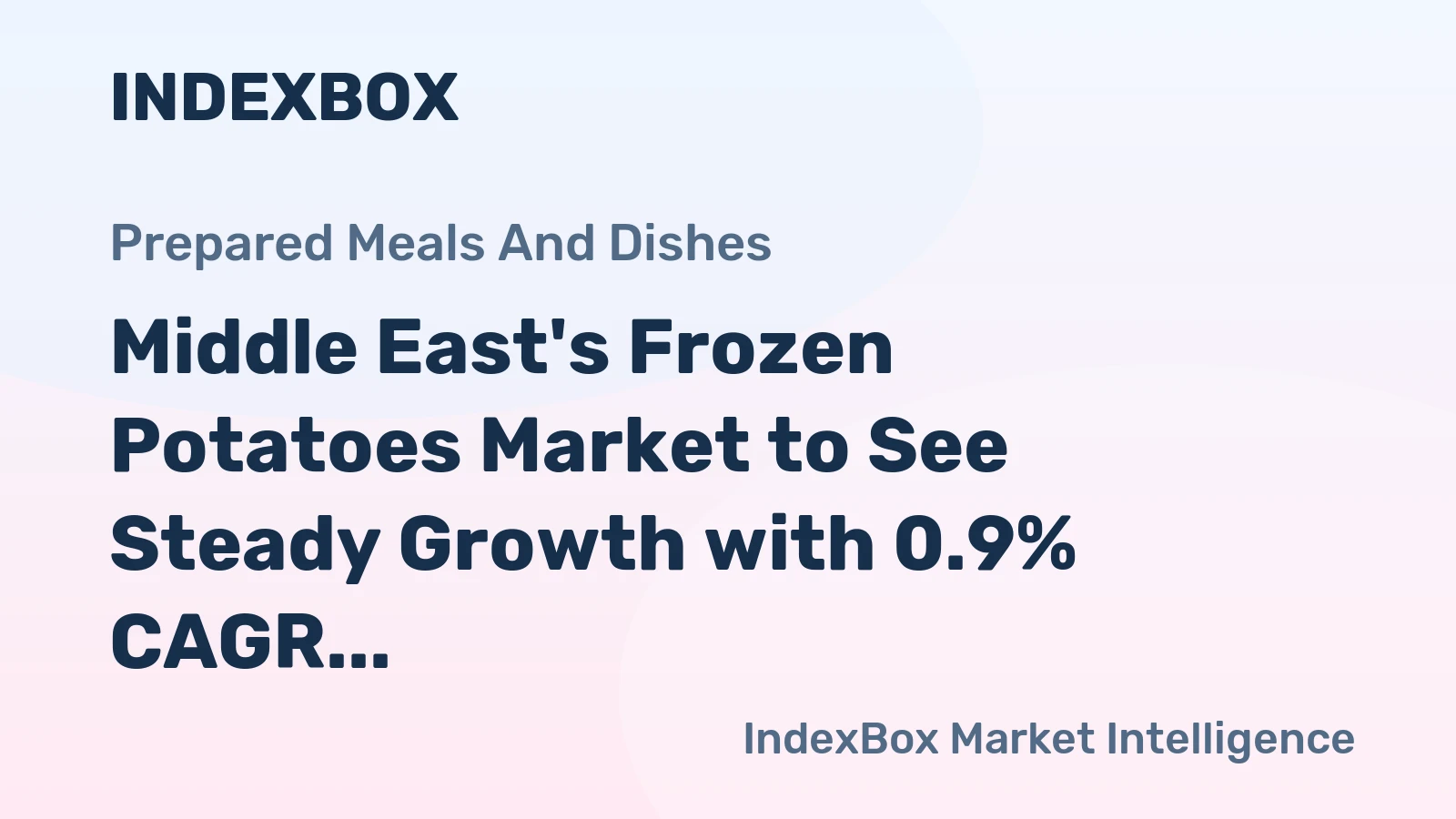 Middle East's Frozen Potatoes Market to See Steady Growth with 0.9% CAGR through 2035