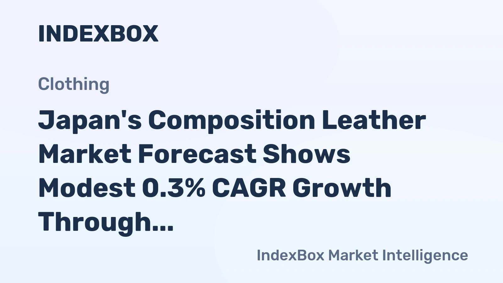 Japan's Composition Leather Market Forecast Shows Modest 0.3% CAGR Growth Through 2035