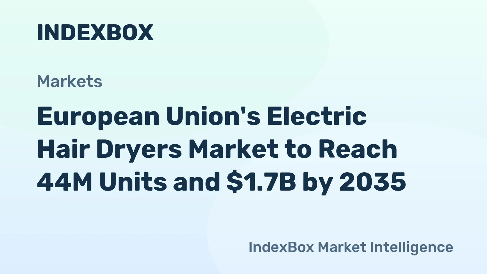 European Union's Electric Hair Dryers Market to Reach 44M Units and $1.7B by 2035