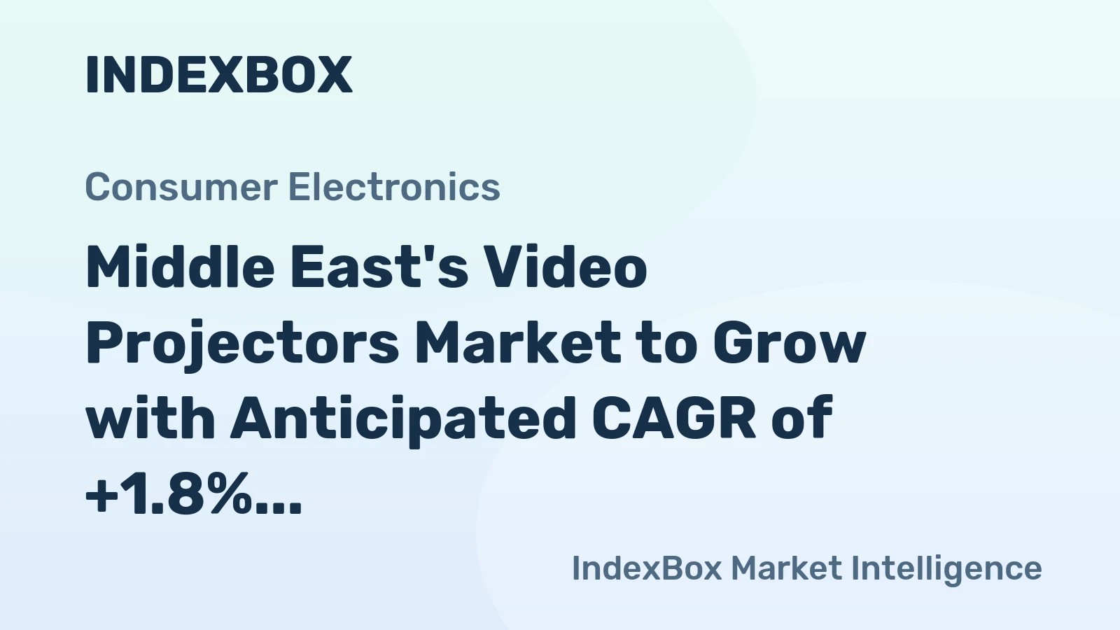 Middle East's Video Projectors Market to Grow with Anticipated CAGR of +1.8% by 2035