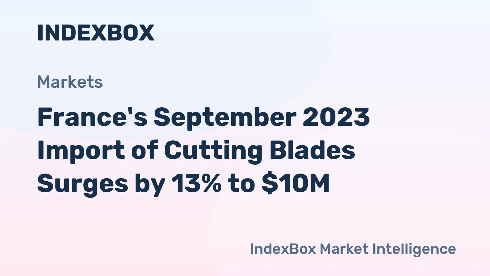 France's September 2023 Import of Cutting Blades Surges by 13% to $10M