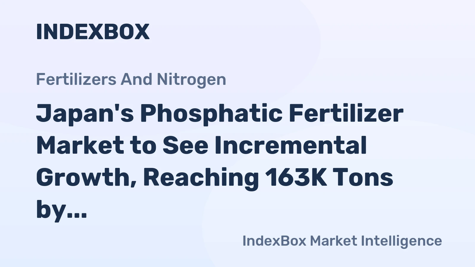 Japan's Phosphatic Fertilizer Market to See Incremental Growth, Reaching 163K Tons by 2035
