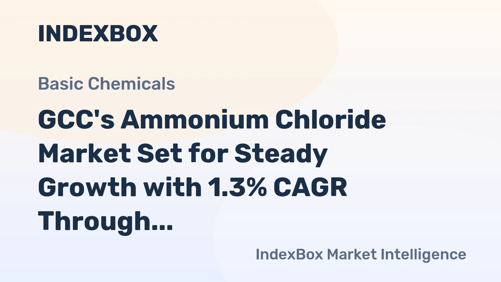 GCC's Ammonium Chloride Market Set for Steady Growth with 1.3% CAGR Through 2035