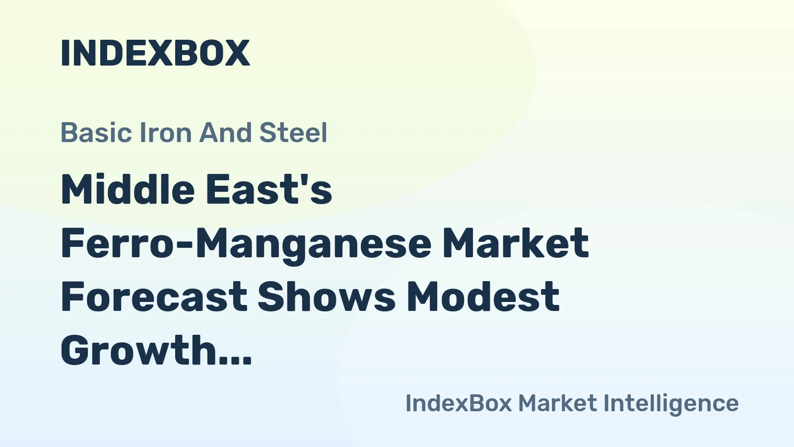 Middle East's Ferro-Manganese Market Forecast Shows Modest Growth With 23% Value CAGR Through 2035
