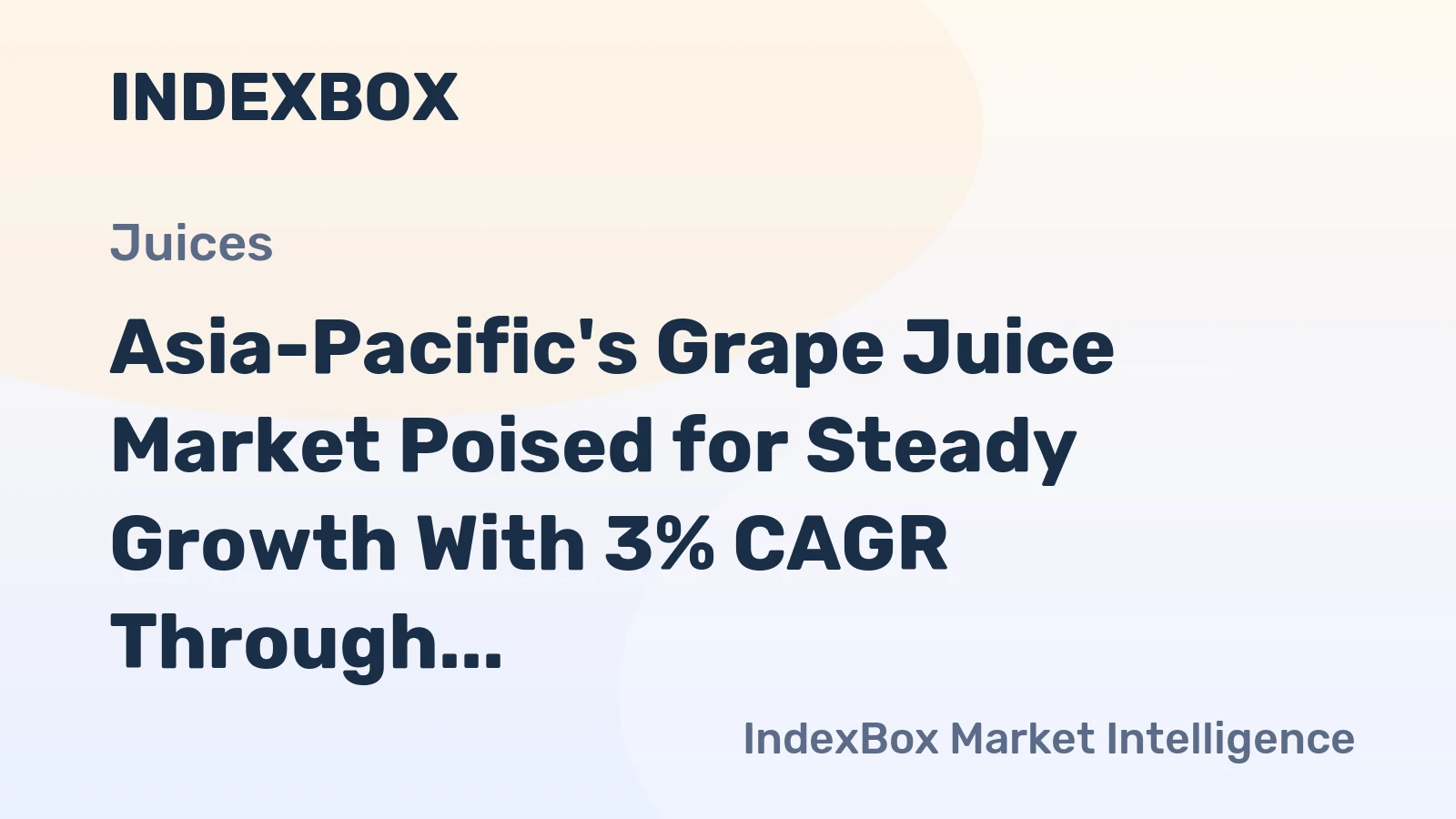 Asia-Pacific's Grape Juice Market Poised for Steady Growth With 3% CAGR Through 2035