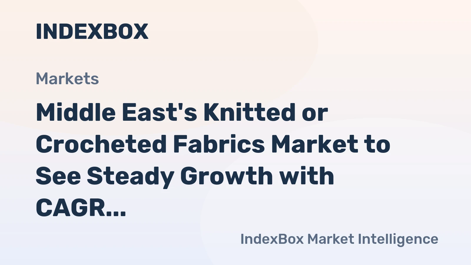 Middle East's Knitted or Crocheted Fabrics Market to See Steady Growth with CAGR of +2.1% from 2024-2035