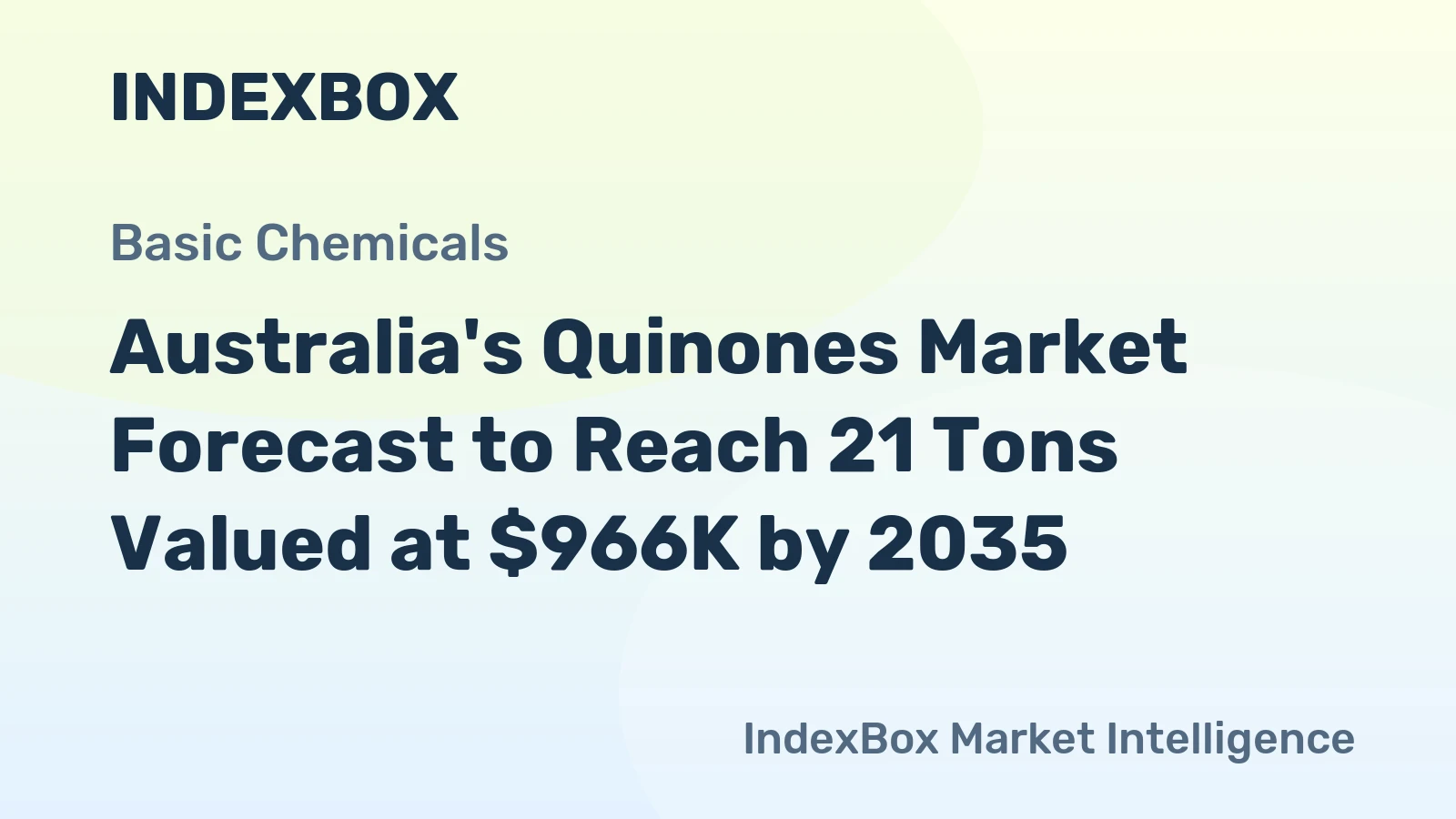 Australia's Quinones Market Forecast to Reach 21 Tons Valued at $966K by 2035