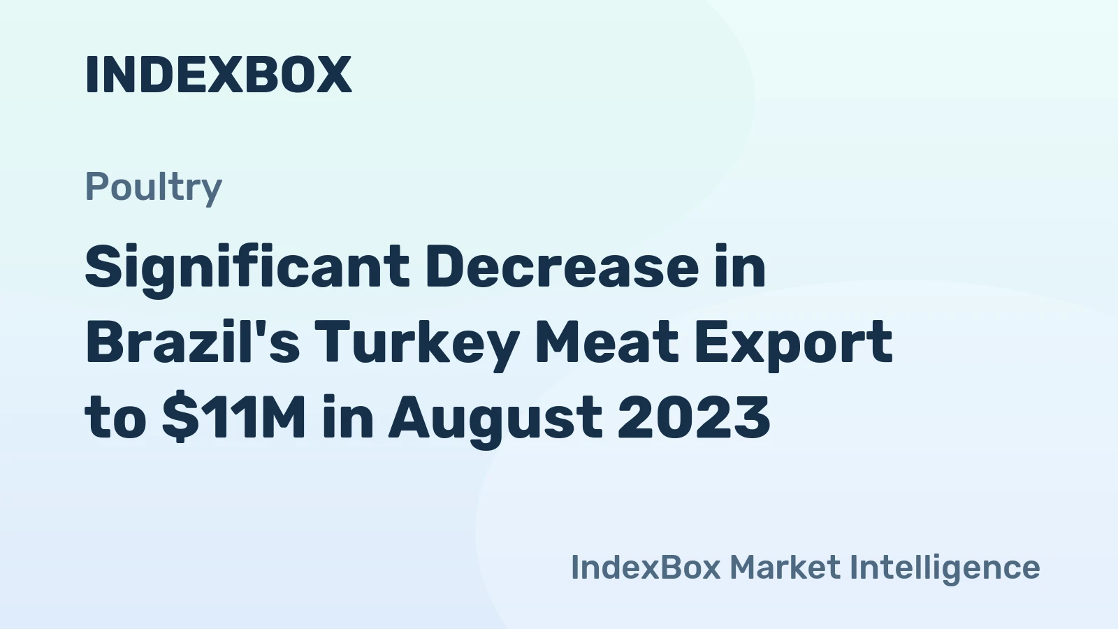 Significant Decrease in Brazil's Turkey Meat Export to $11M in August 2023