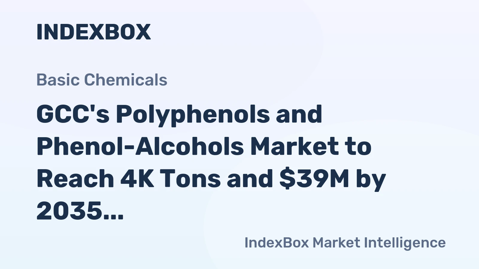GCC's Polyphenols and Phenol-Alcohols Market to Reach 4K Tons and $39M by 2035