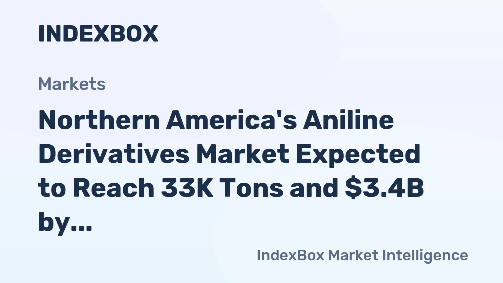 Northern America's Aniline Derivatives Market Expected to Reach 33K Tons and $3.4B by 2035
