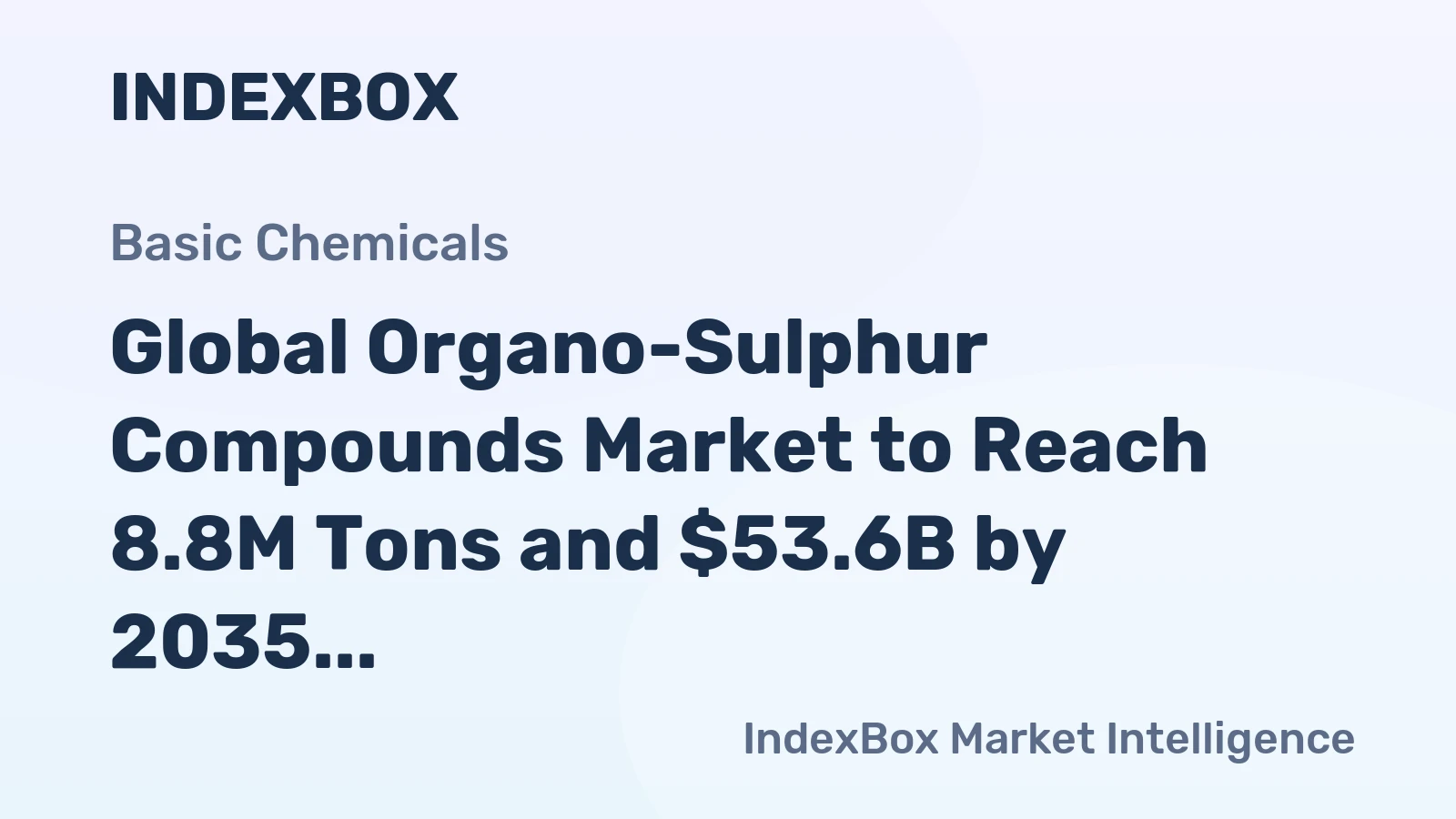 Global Organo-Sulphur Compounds Market to Reach 8.8M Tons and $53.6B by 2035
