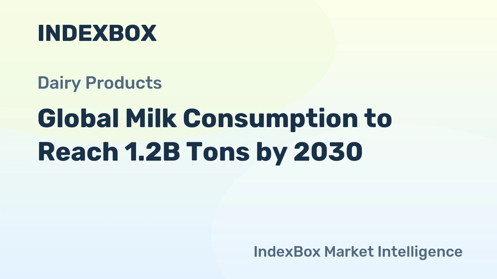 Global Milk Consumption to Reach 1.2B Tons by 2030