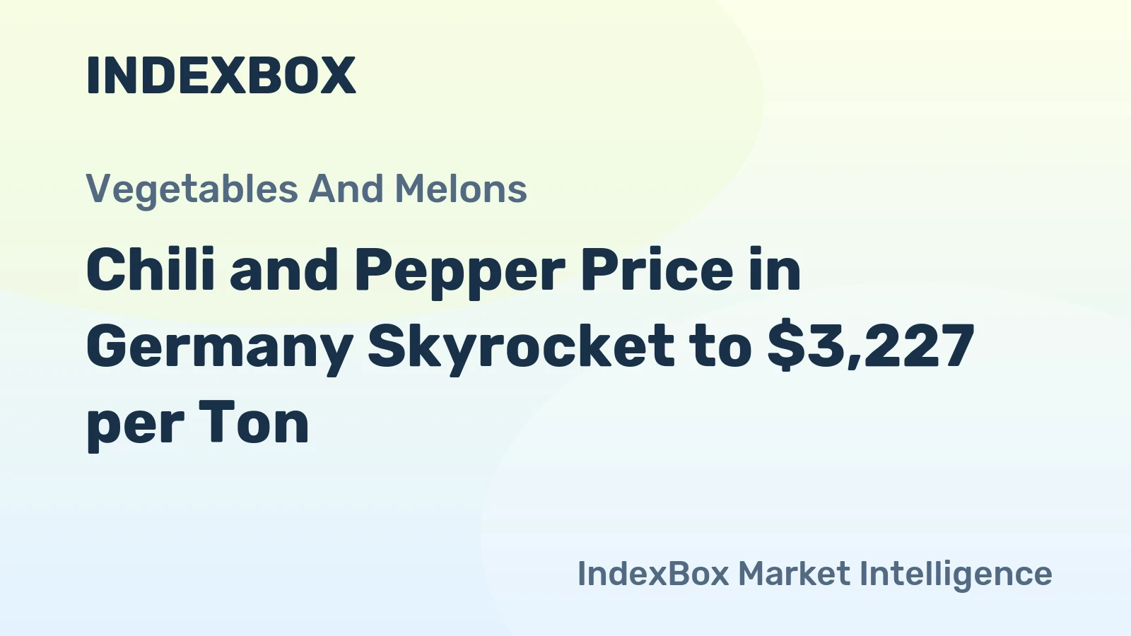 Chili and Pepper Price in Germany Skyrocket to $3,227 per Ton