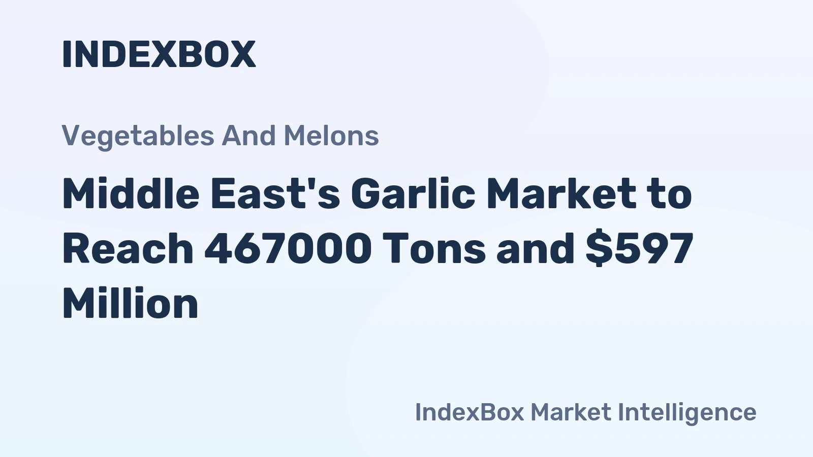 Middle East's Garlic Market to Reach 467000 Tons and $597 Million