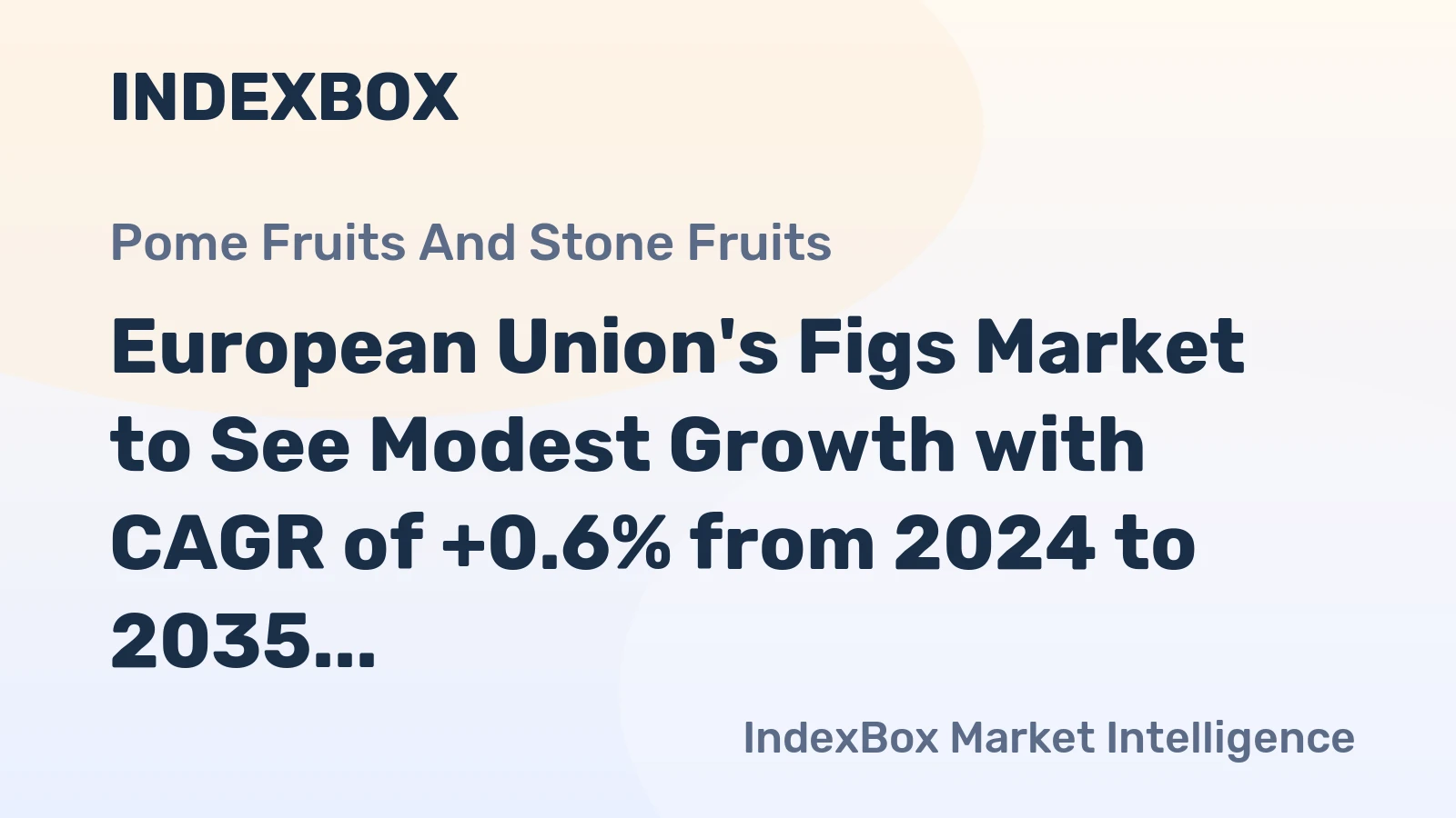 European Union's Figs Market to See Modest Growth with CAGR of +0.6% from 2024 to 2035