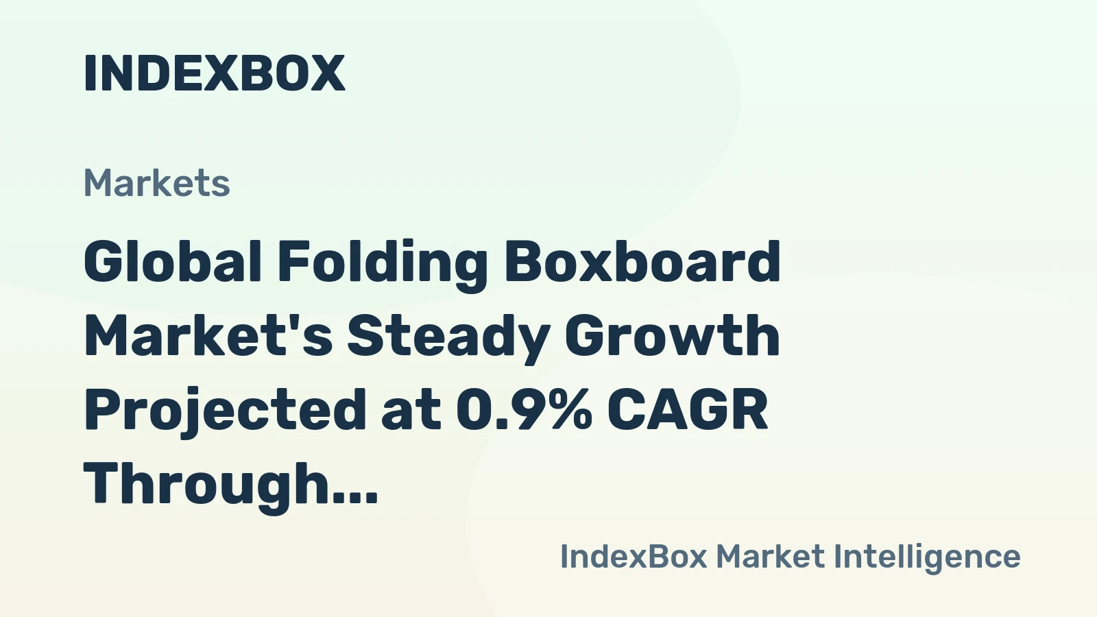 Global Folding Boxboard Market's Steady Growth Projected at 0.9% CAGR Through 2035