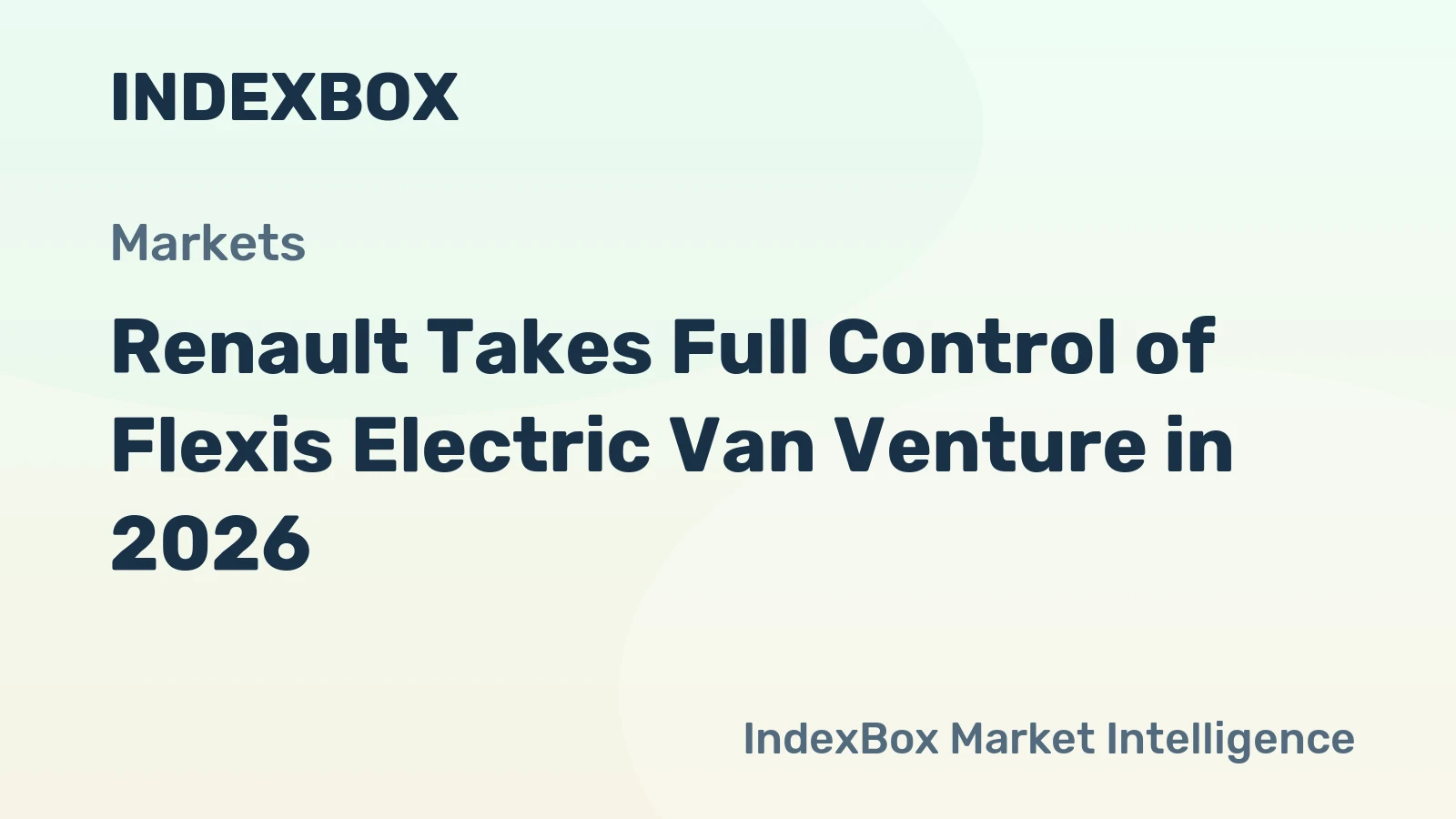 Renault Takes Full Control of Flexis Electric Van Venture in 2026