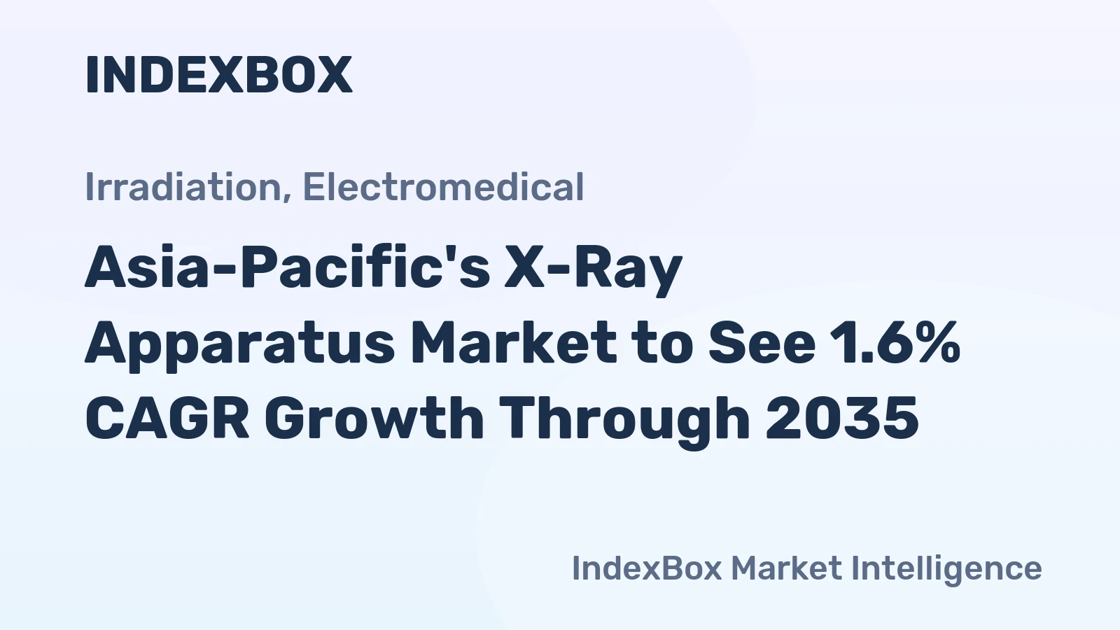 Asia-Pacific's X-Ray Apparatus Market to See 1.6% CAGR Growth Through 2035