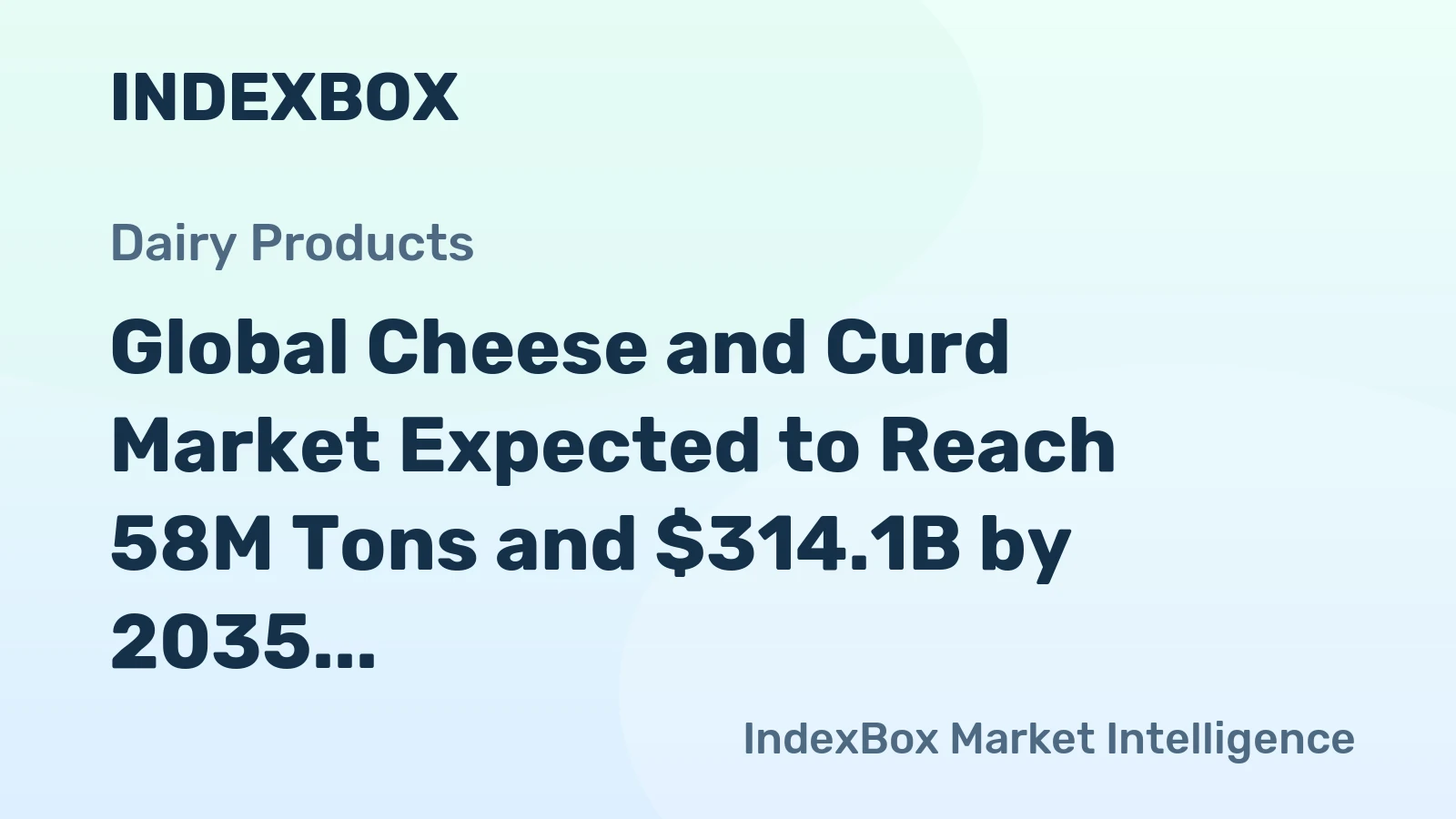 Global Cheese and Curd Market Expected to Reach 58M Tons and $314.1B by 2035