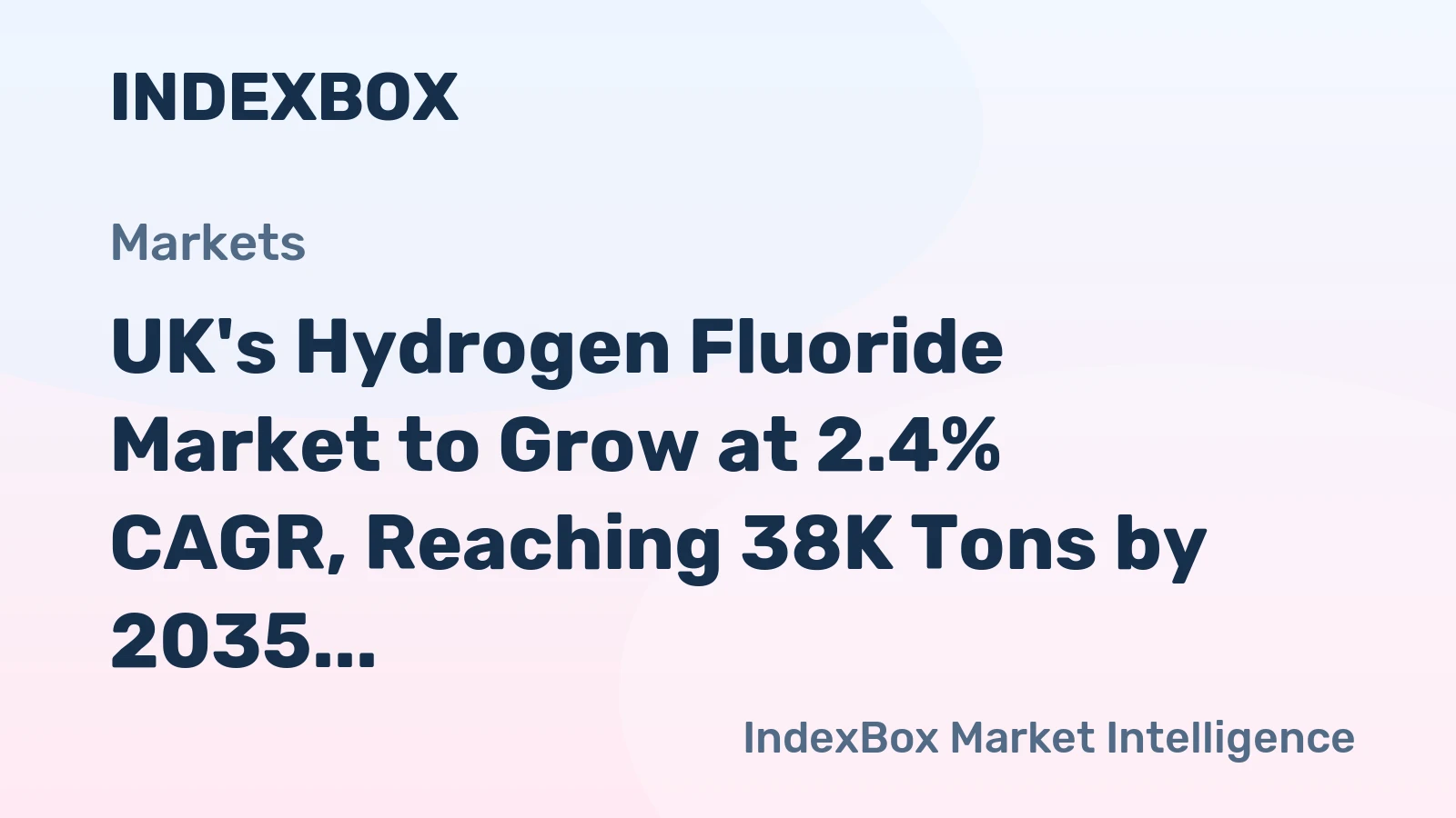 UK's Hydrogen Fluoride Market to Grow at 2.4% CAGR, Reaching 38K Tons by 2035