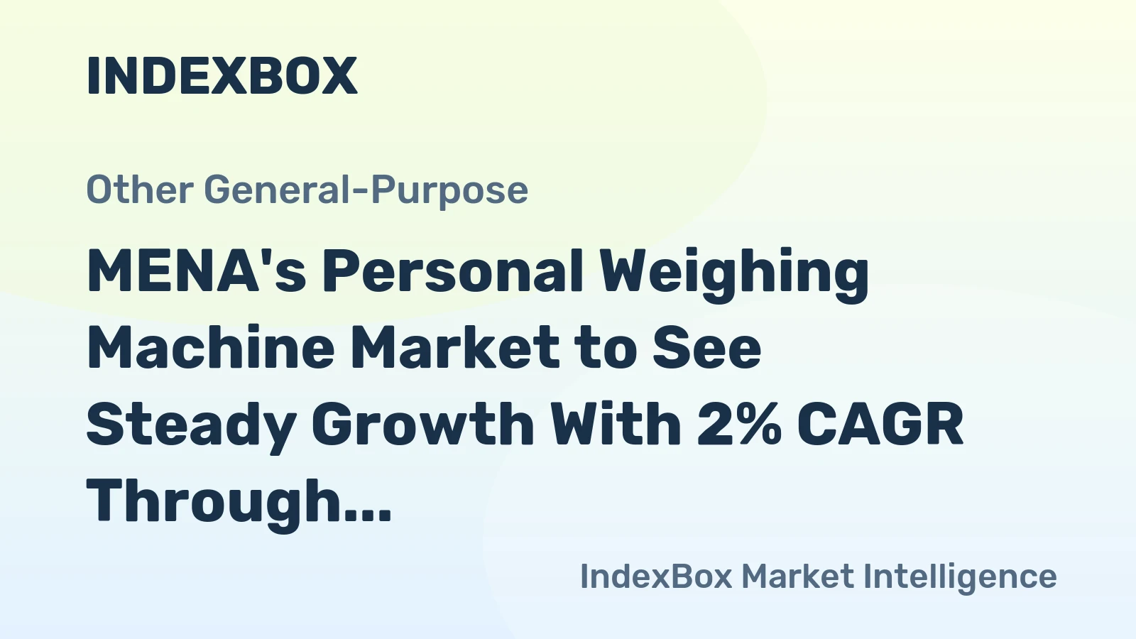 MENA's Personal Weighing Machine Market to See Steady Growth With 2% CAGR Through 2035