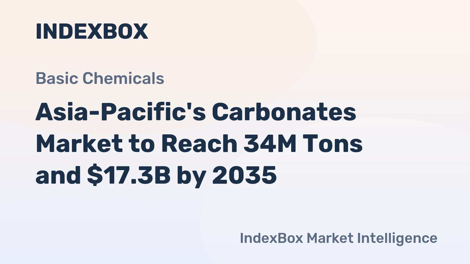 Asia-Pacific's Carbonates Market to Reach 34M Tons and $17.3B by 2035