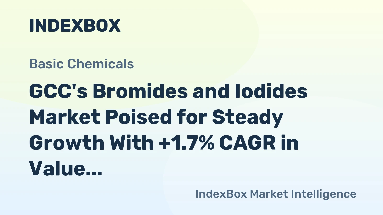 GCC's Bromides and Iodides Market Poised for Steady Growth With +1.7% CAGR in Value Through 2035