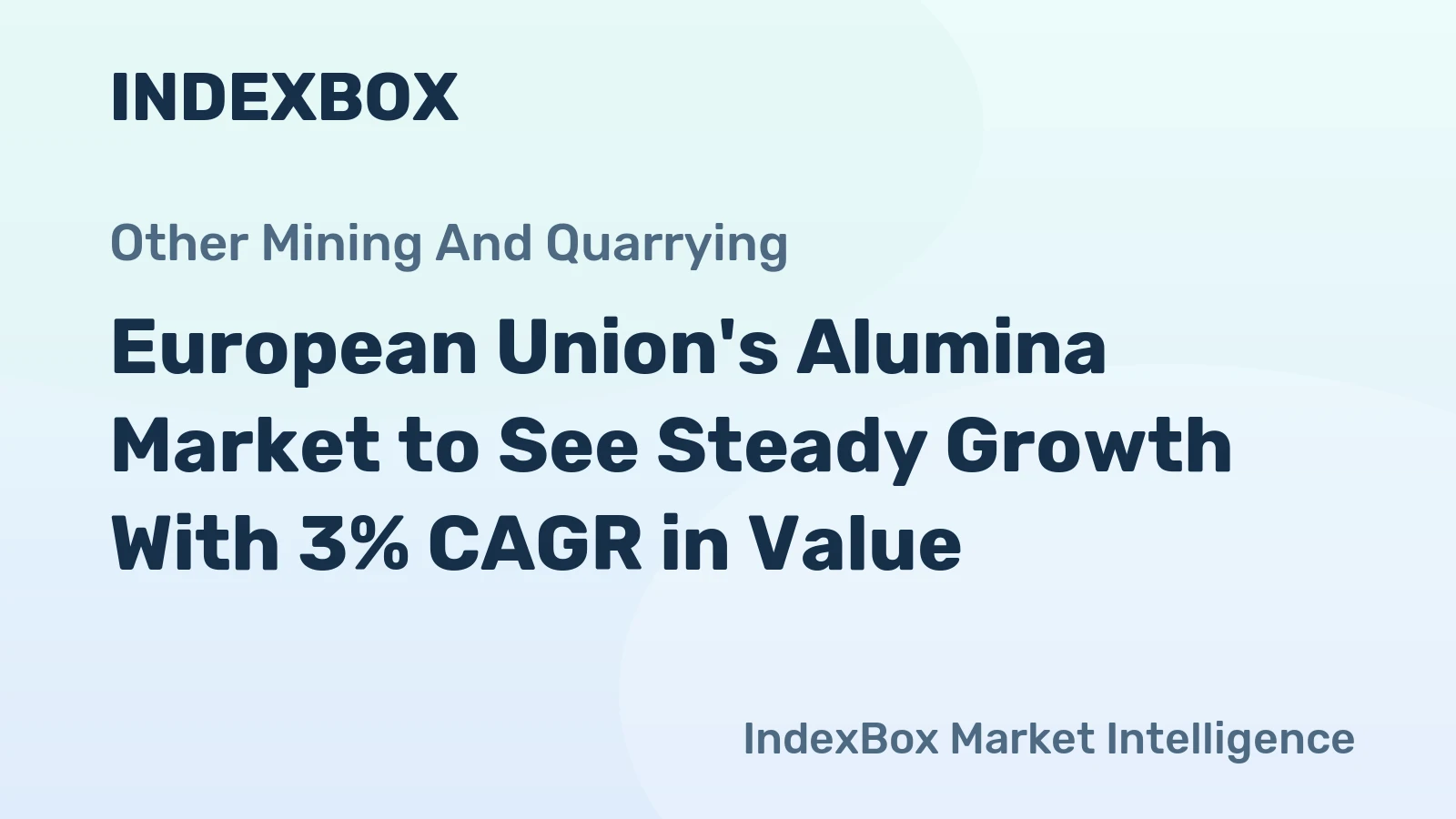 European Union's Alumina Market to See Steady Growth With 3% CAGR in Value