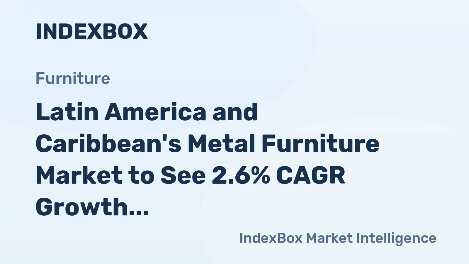 Latin America and Caribbean's Metal Furniture Market to See 2.6% CAGR Growth Through 2035